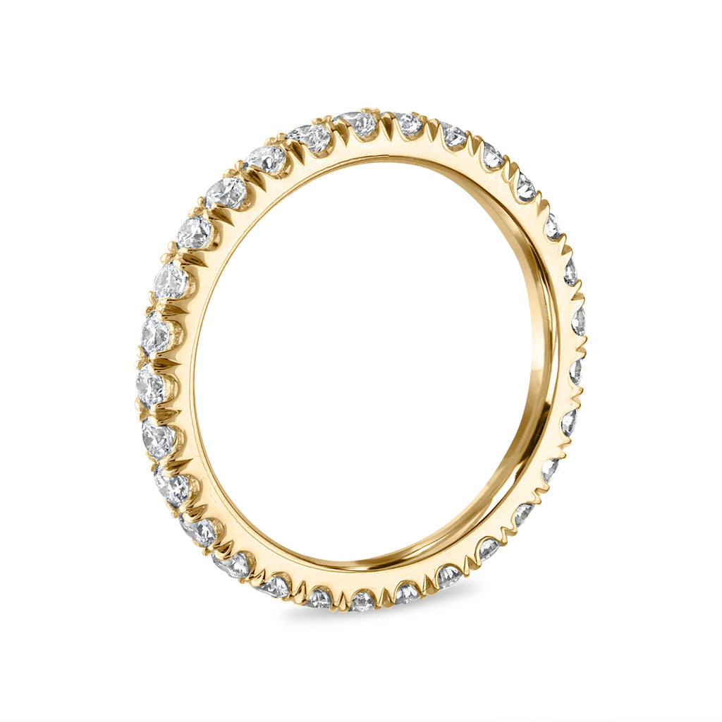 Micropavé Diamond Eternity Band In Yellow Gold – Gaede Designs